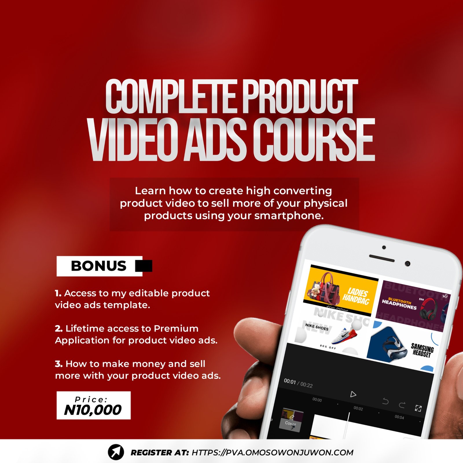 Marketing video ads course - Omosowon Juwon